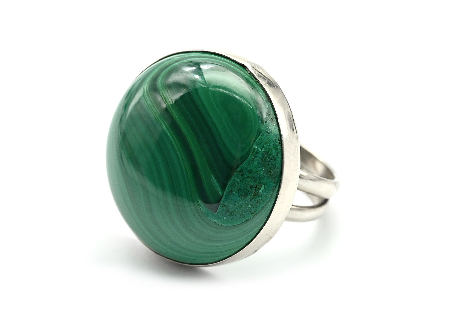 Кольцо, малахит