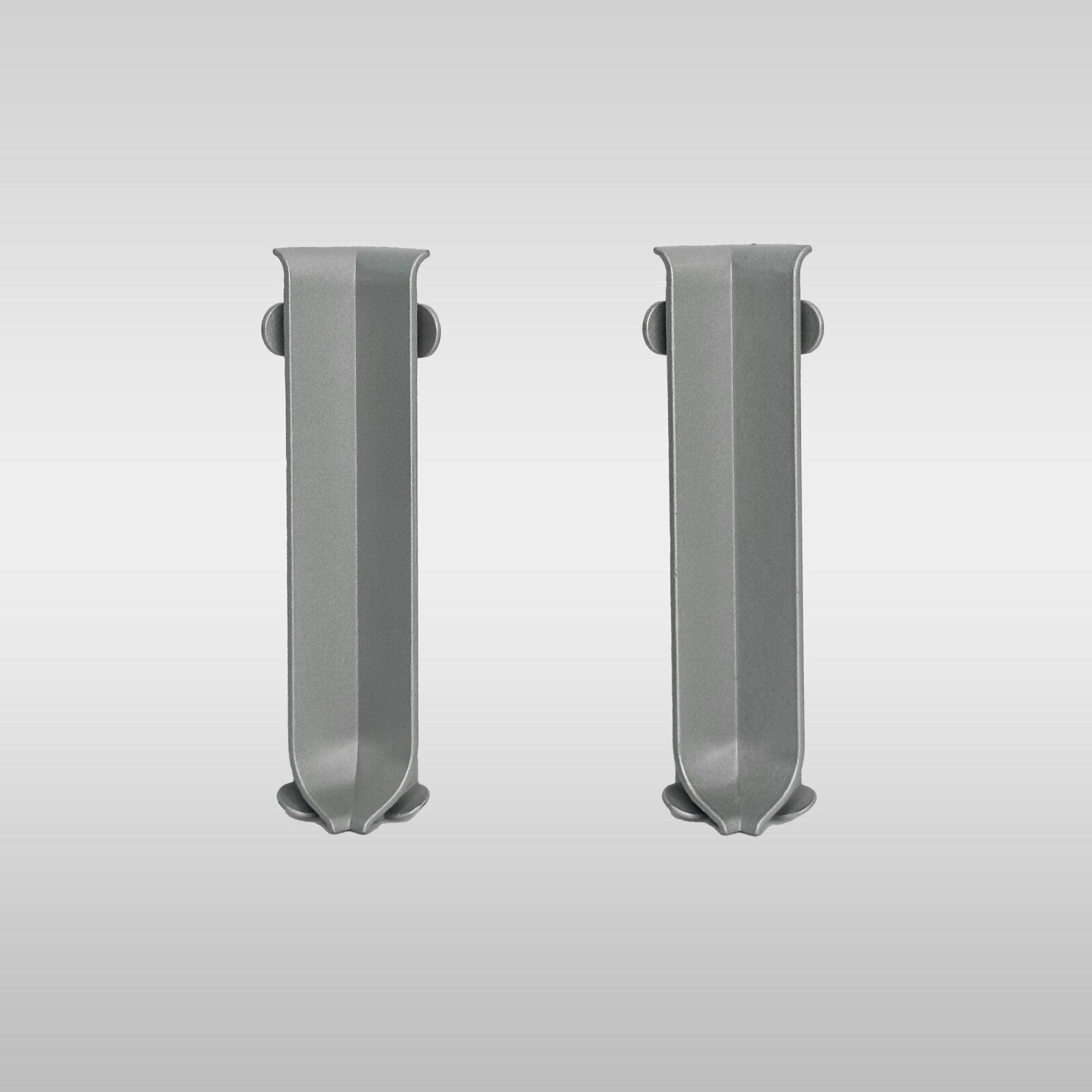 Внутренний угол для алюминиевого плинтуса Профиль-ОПТ ПЛ 80, высота 80 мм, серебро матовое, 2 шт.