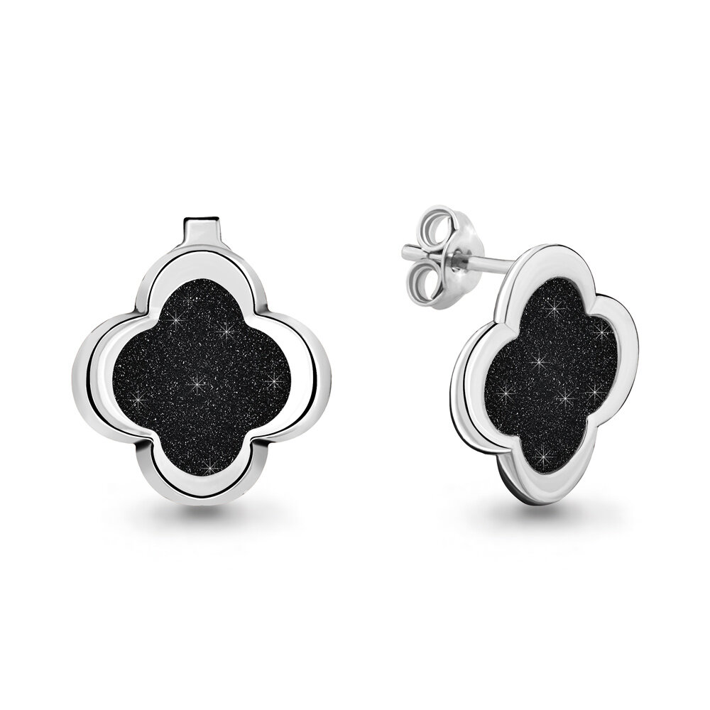 Серьги пусеты, серебро, 925 проба, родирование, алмазный полуфабрикат