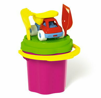 Песочный набор Стеллар №106, ведро, совок и грабли, пластик, от 3 лет