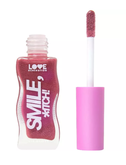 Блеск для губ Love Generation Smile, *itch! тон 06 сливовый с сияющими частицами, 10 мл