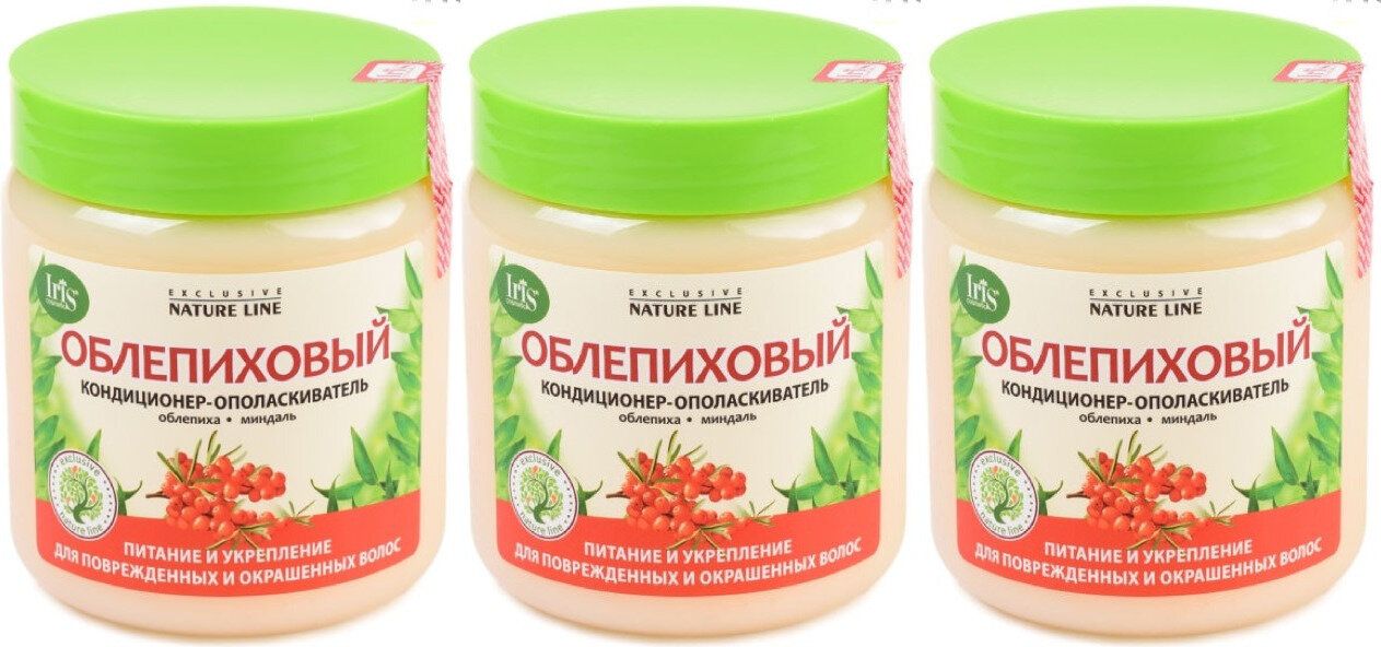 Iris Кондиционер-ополаскиватель Exclusive Milkline Облепиховый 500 мл,3 шт
