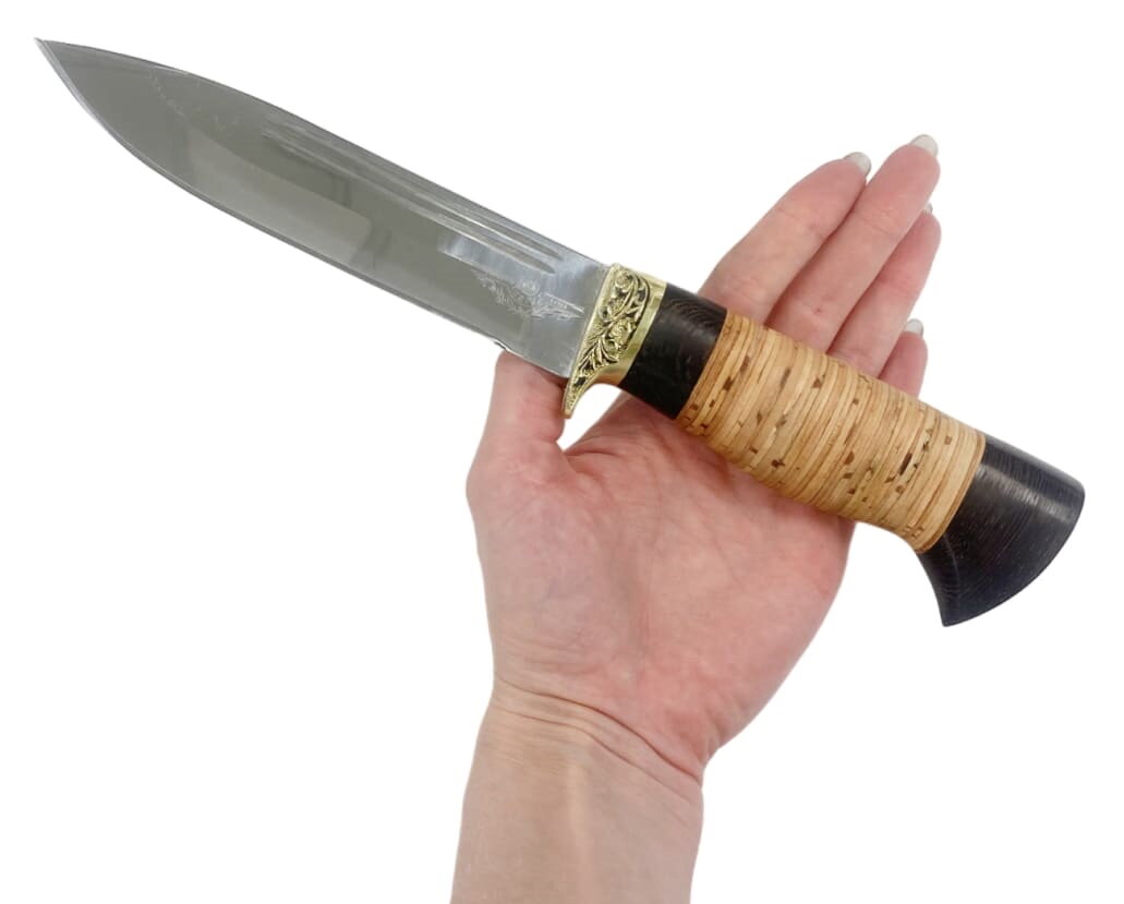 Нож Клык-4, сталь 95х18, береста