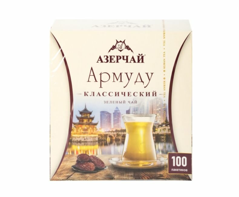 Azercay Зеленый чай, Армуду, 100 пак.