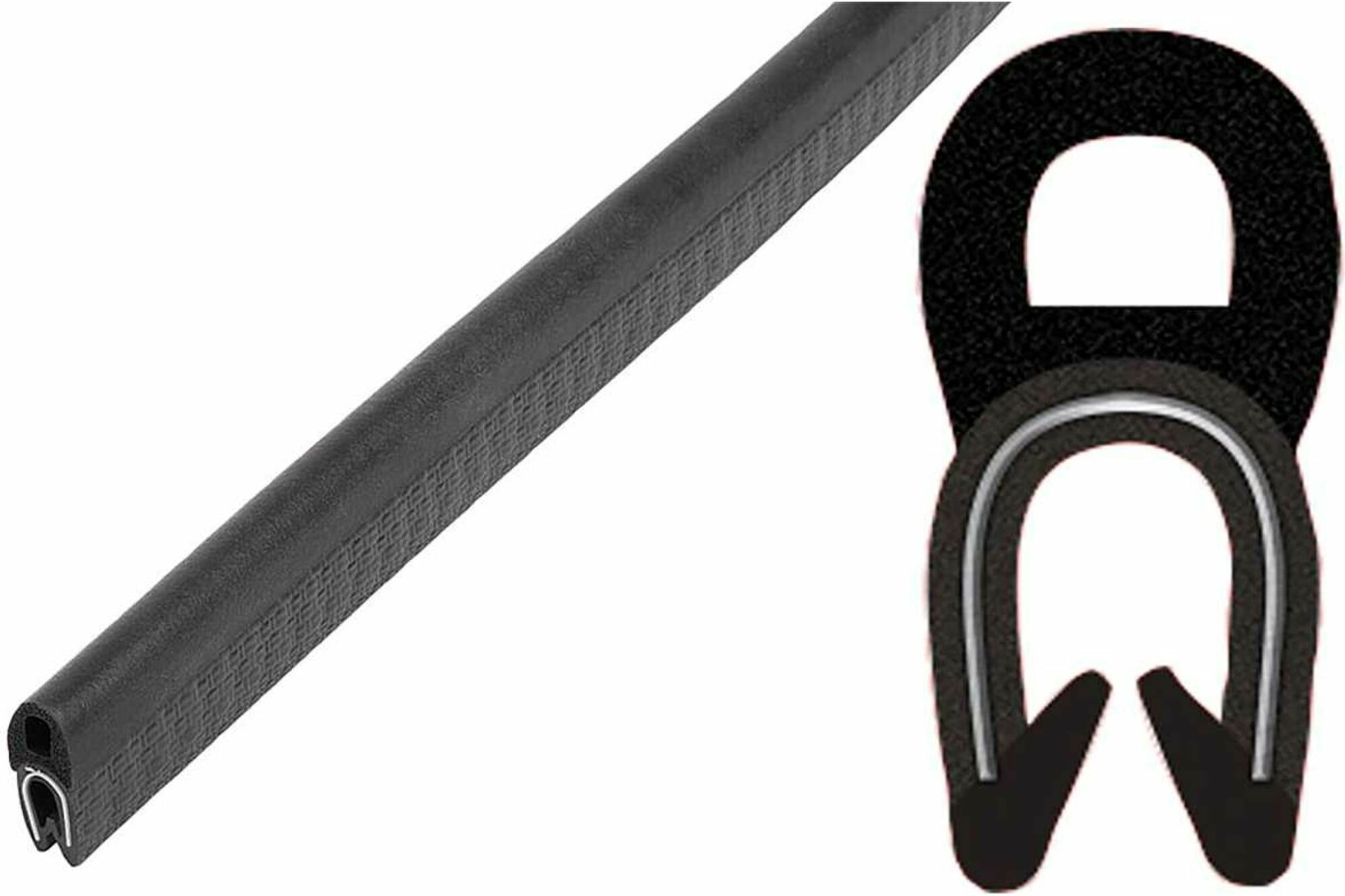 Профиль уплотнительный защитный для кромок 1-2 мм KIPP K1368.415x2 (упаковка 2 метра)