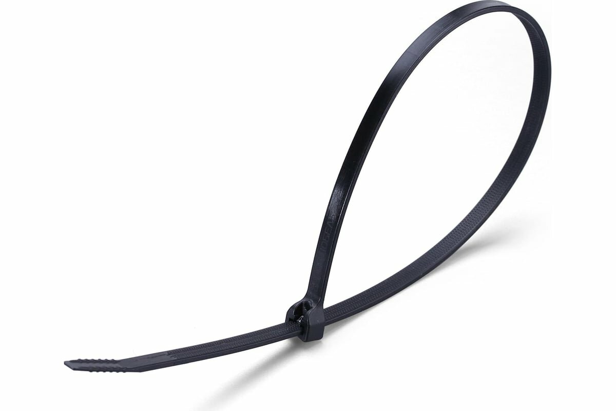 FORTISFLEX КСЗ 5x300 нейлоновые стяжки с металлическим зубом черные 100 шт 61338