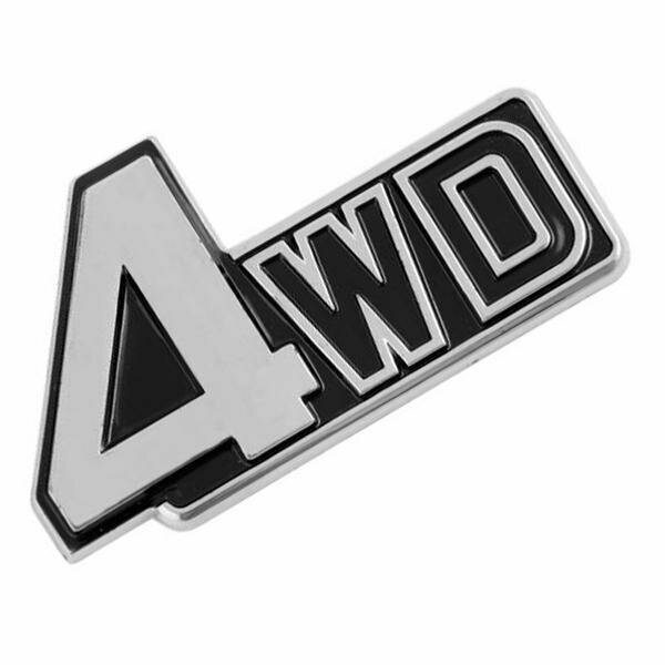 Наклейка (шильдик) металлопластик "4WD" Черный SKYWAY