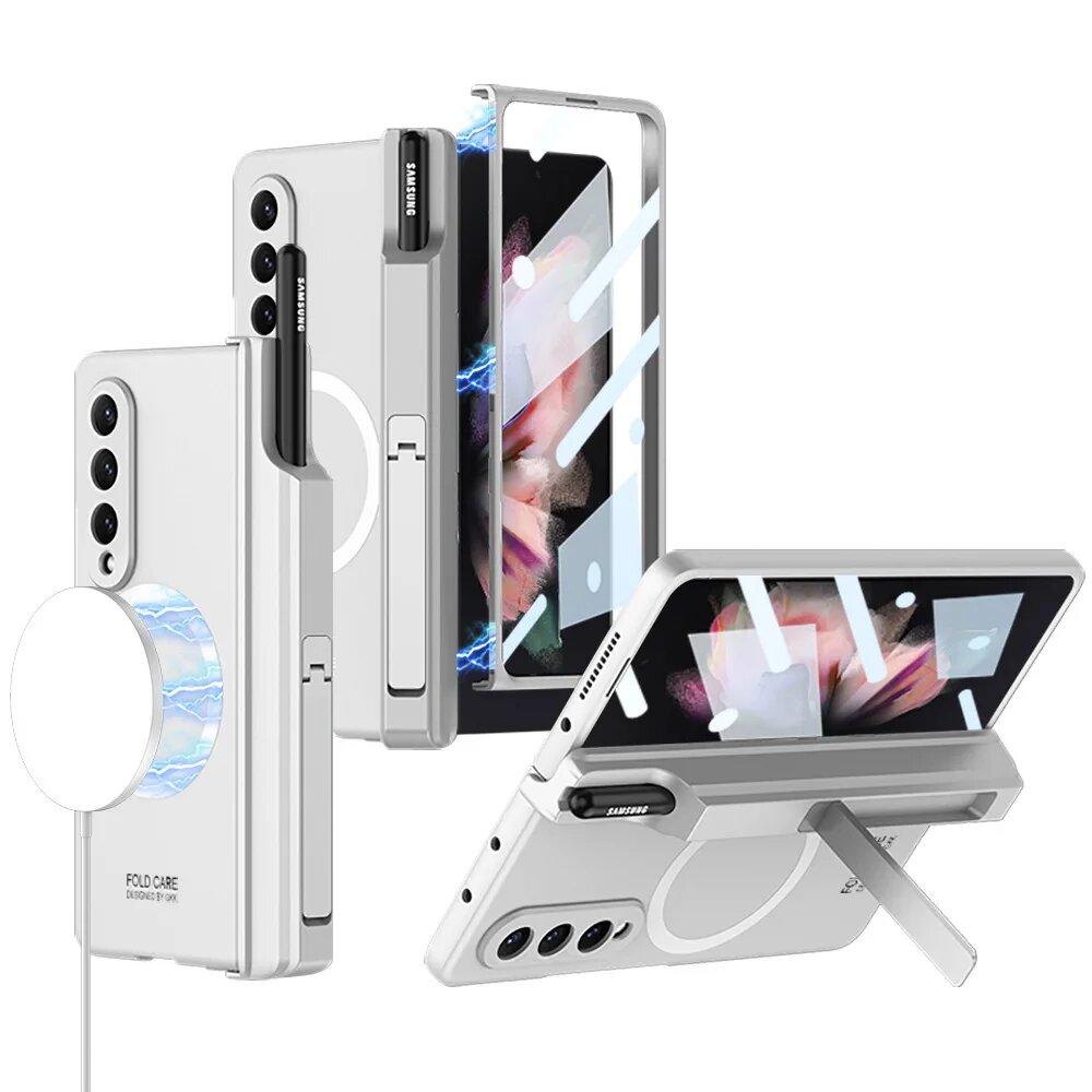 Чехол для Samsung Galaxy Z Fold 3/4/5/6/7 Белый Silver