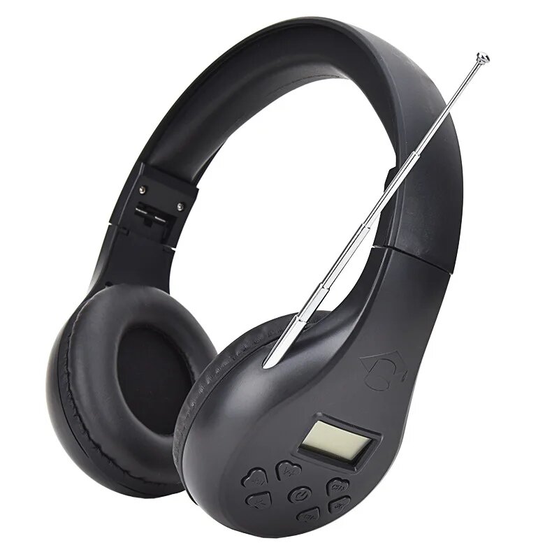Радио наушники FM Black