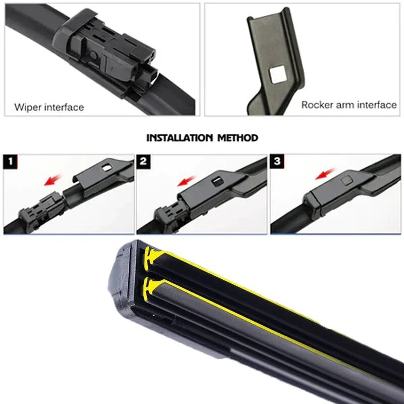 Бескаркасные стеклоочистители 21" Цвет: 3, New PTB Arm 19mm