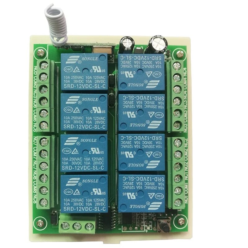 8-канальный реле модуль SRD-12VDC-SL-C, 315/433 МГц, B1