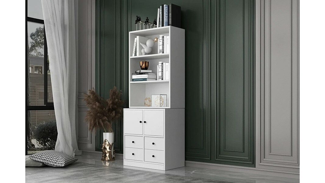 Книжный стеллаж Билли Айден 9 IКЕА Белый Фасадный 0101 NEW 65x40x167 см, GOODFORM