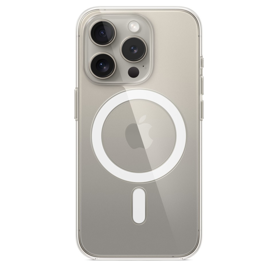 Чехол Apple iPhone 15 Pro Max Clear Case with MagSafe - прозрачный (поликарбонат)