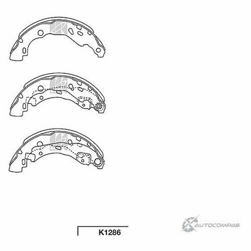 Башмаки тормозные, задние Kashiyama k1286