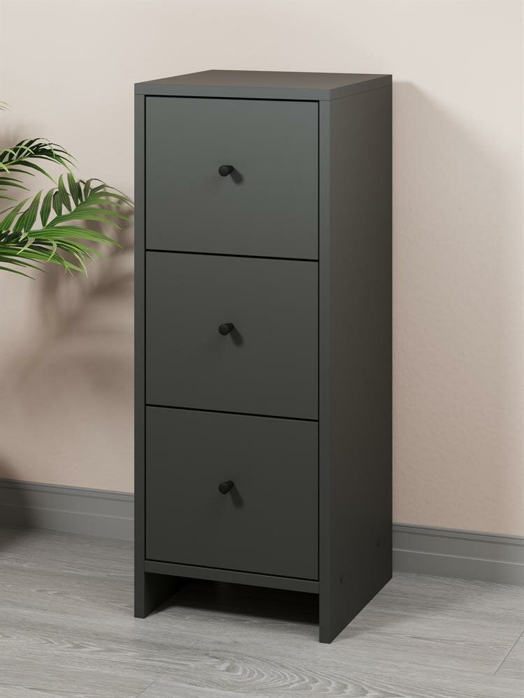 Мебель-комплекс квадро Комод 3Я-300 Антрацит/МК (1 кор.)