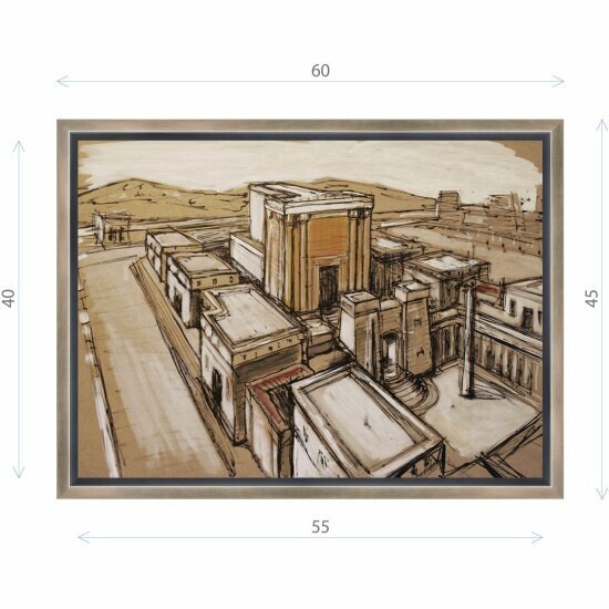 Картина Декор Депо Константина Малютина Храм Соломона в Иерусалиме Матовый холст в раме 45х60 см