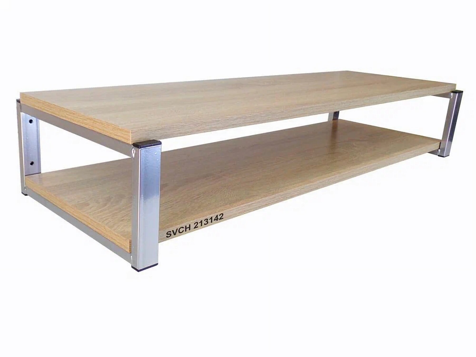 Полка для микроволновки GARROSS "SIBERIA 213142", 2 полки 30х90 см, высота 17 см, каркас серебристый, цвет полок сонома