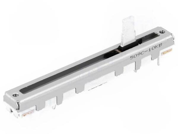 Потенциометр ALPS RS45111A900F, Потенциометр: движковый, 10кОм, 250мВт, THT, ±20П, линейная, 200ВAC, 1шт