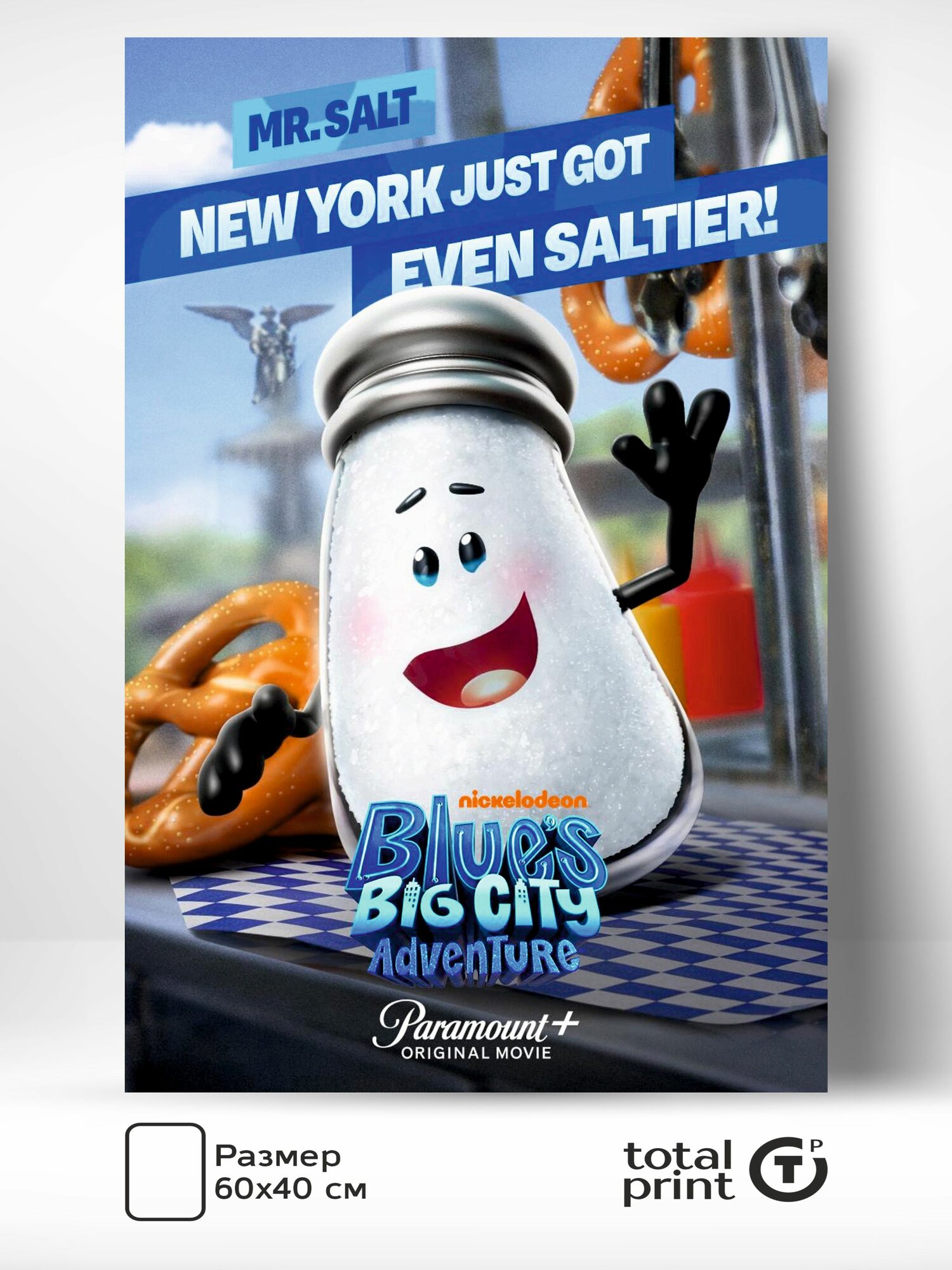 TotalPrint Фильм Постер для интерьера, Кино и сериалы, 60х40см, Blue's Big City Adventure / Приключения Блю в большом городе