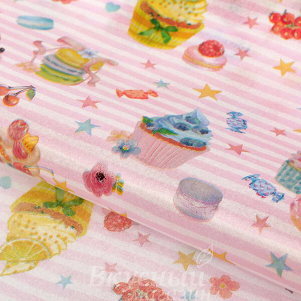 Бумага упаковочная тишью Вкусности 70х50 см. 1794713 64P4-13764 (Набор из 8 шт.)