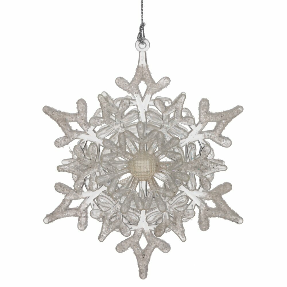 Украшение новогоднее "Зимняя снежинка" 11х4х13