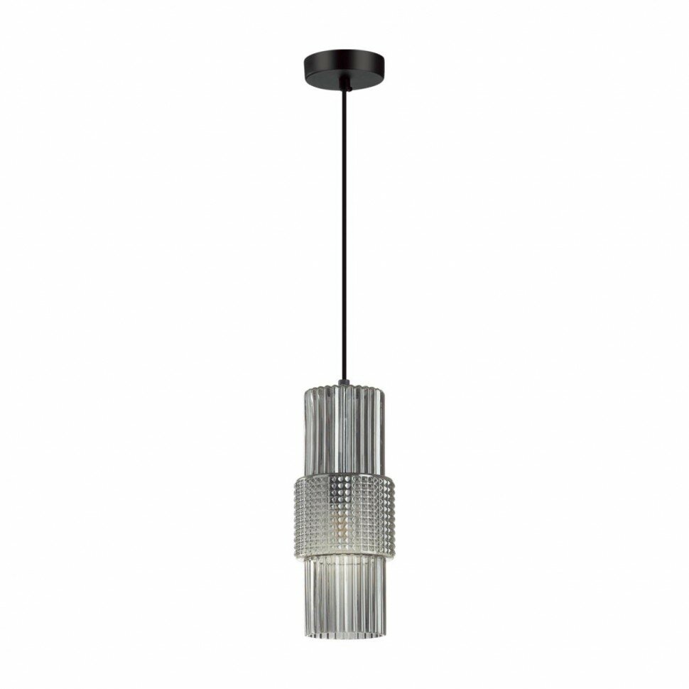 Odeon Light 5016/1 MODERN ODL23 481 черный/дымчатый металл/стекло Подвес E14 1*40W PIMPA