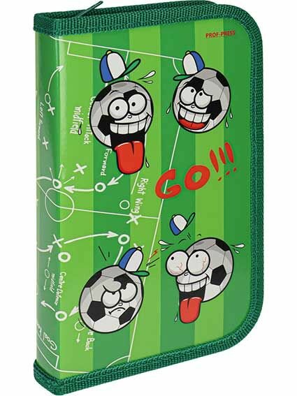 Пенал Проф-пресс 1 отделение, 190х115, "Прикольный футбол", глянцевый (ПН-7664)