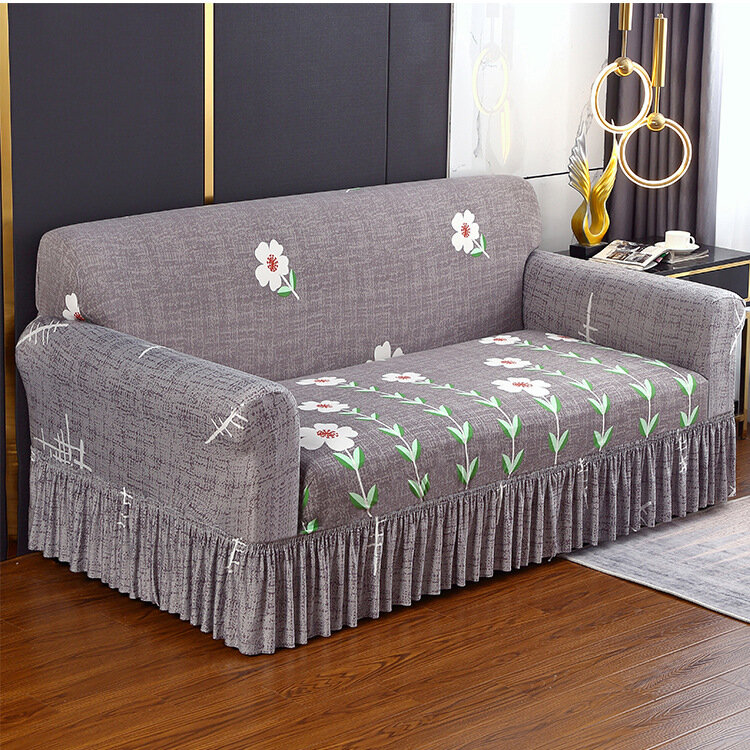 Вязаный печатный чехол для дивана, полный чехол для дивана, универсальный чехол для дивана на все сезоны, оптовая продажа