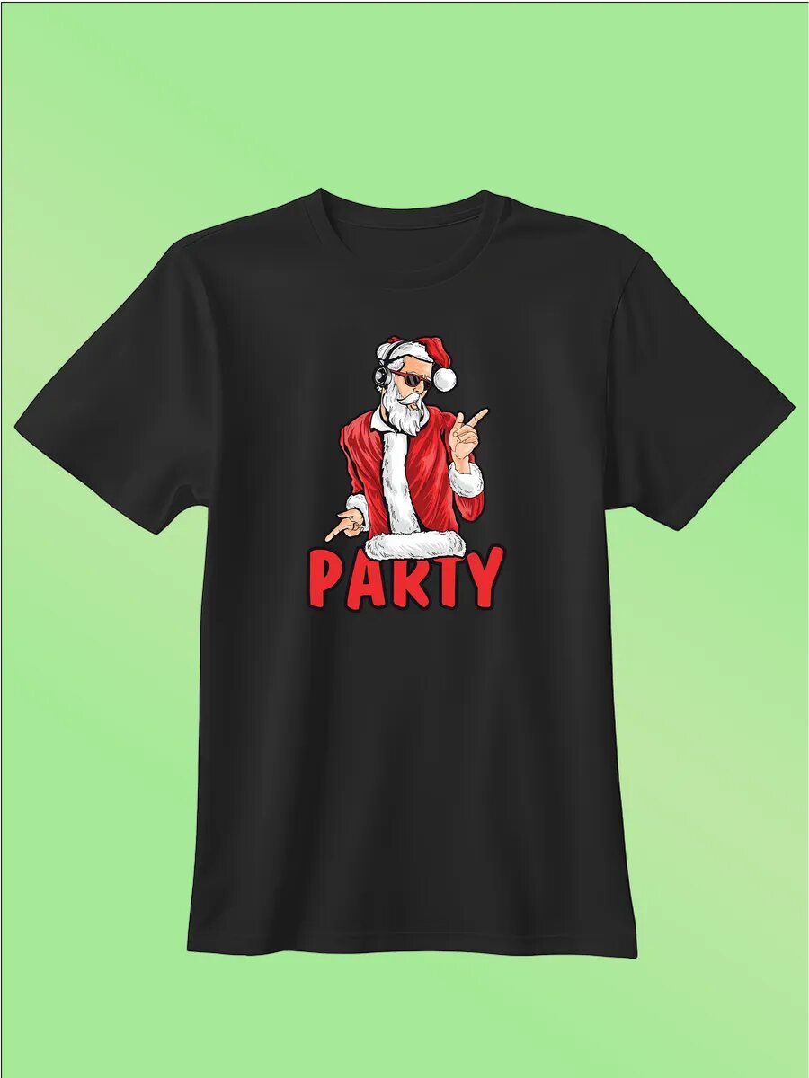 Футболка санта диджей