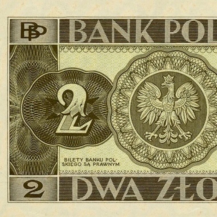 2 злотых 1936 года Польская республика, сувенирная копия, банкноты и купюры редкие коллекционные
