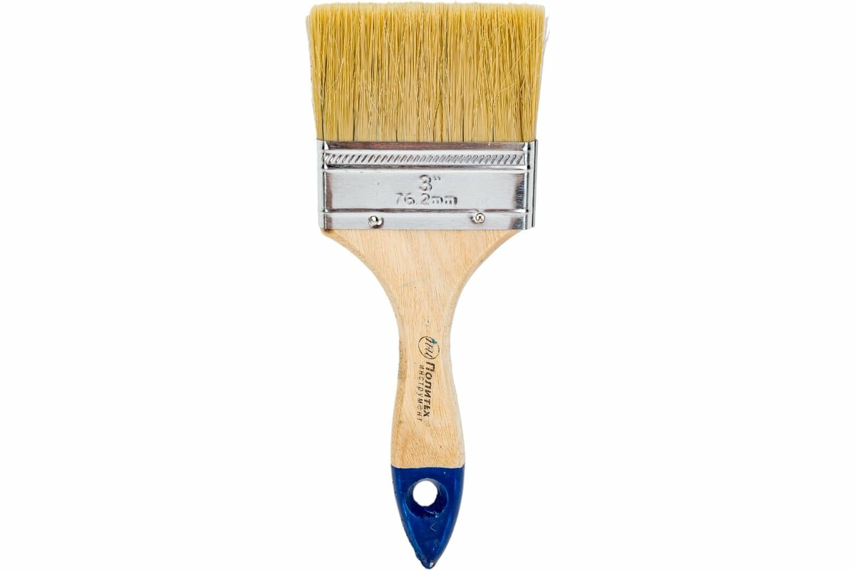 Флейцевая кисть Политех со светлой щетиной 3, стандарт 1501030 для шпаклевки