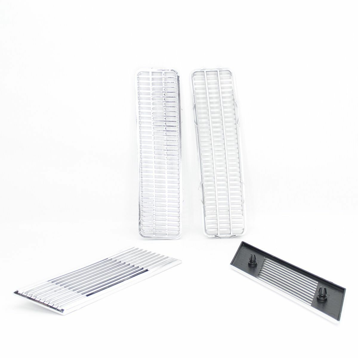 Решётки воздухопритока капота, накладки задних стоек / жабры / дефлекторы Жигули / ВАЗ 2106 (хром, комплект 4 шт.)