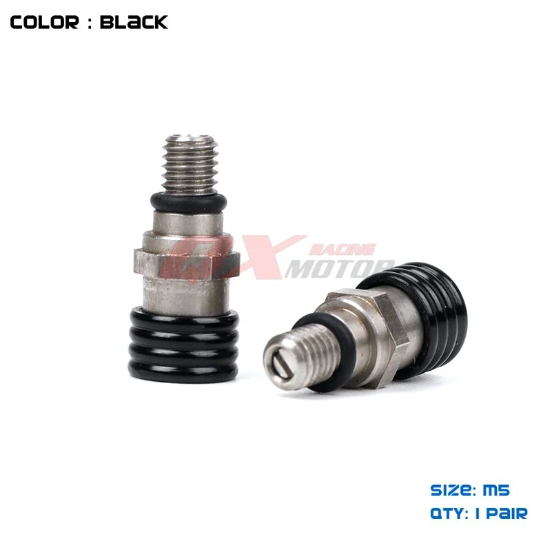 Универсальный болт M5, передняя вилка, Воздухопроницаемый предохранительный клапан для CR CRF YZ YZF WRF KX KXF RMZ 85 125 250 450 MX для мотокросса и эндуро Черный, BLACK