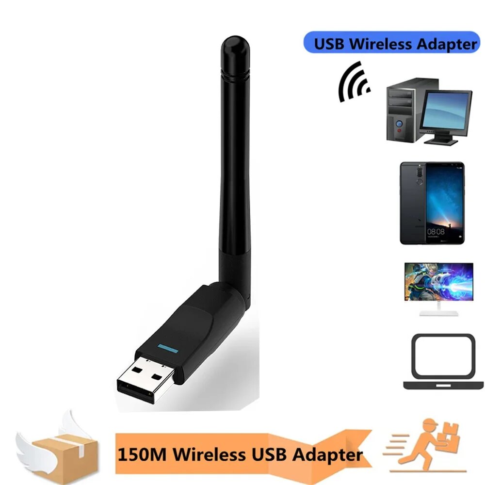 USB WiFi-адаптер MT7601 150 Мбит/с RTL8188 Chip