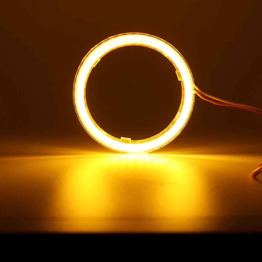 Светодиодный ангельские глазки Белый Красный Синий Желтый Moto Halo Ring Light 90mm, 1PCS Yellow