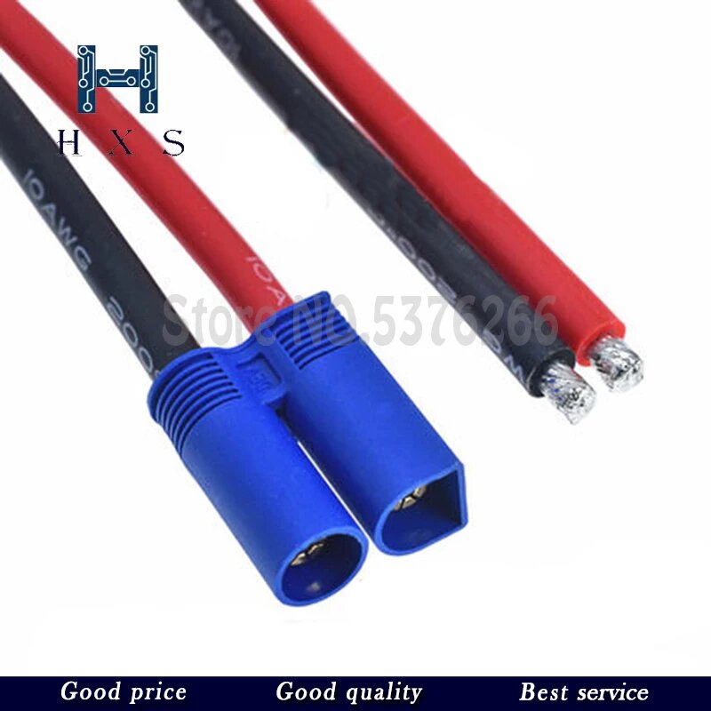 EC5 соединительный провод 150 мм 10 AWG силиконовый 15CM, Male