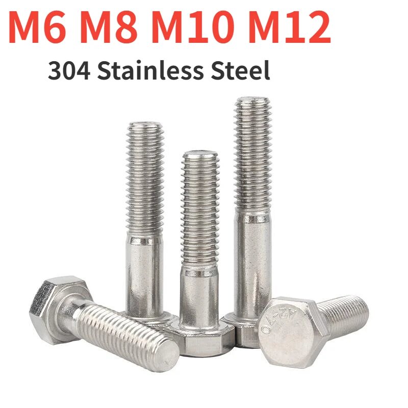 Болты с шестигранной головкой из нержавеющей стали M6 M8 M10 M12 M12--1pcs, 55mm