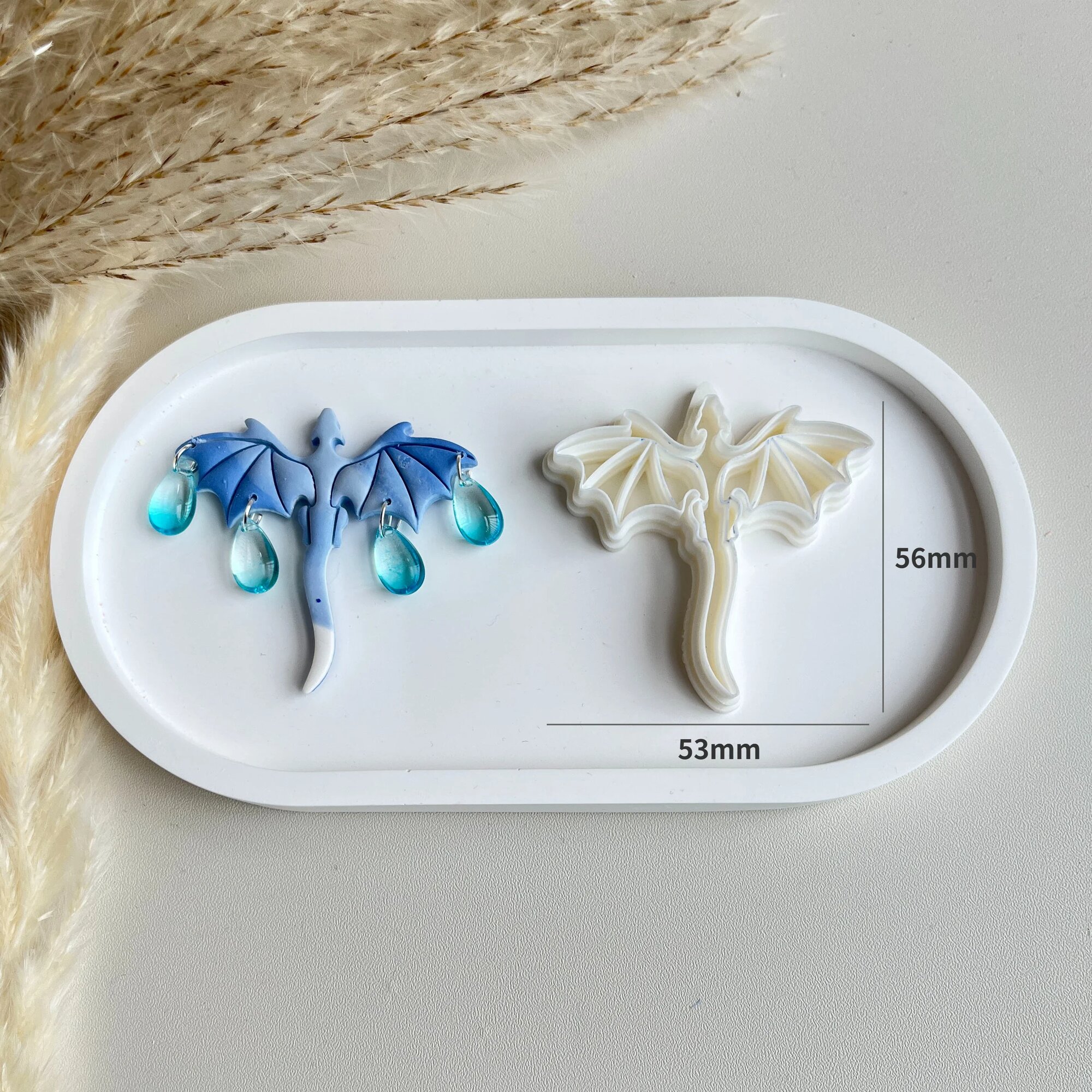 Изысканные формы в форме летающего дракона, подробные формы из полимерной глины, формы для резки глины, фрезы для DIY, серьги, ожерелье, изготовление ювелирных изделий