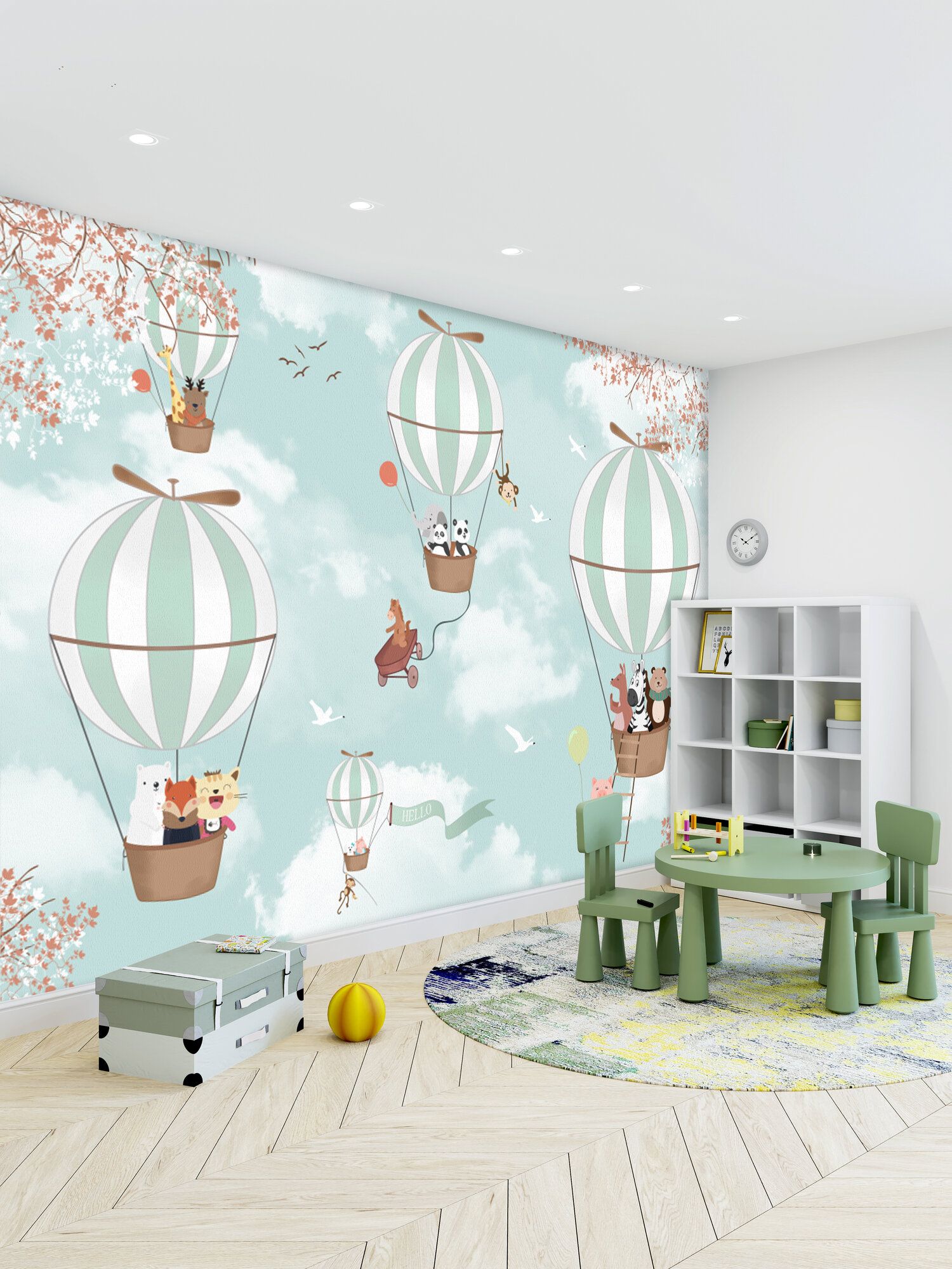 Фотообои детские 400 х 270 см "Воздушные шары"