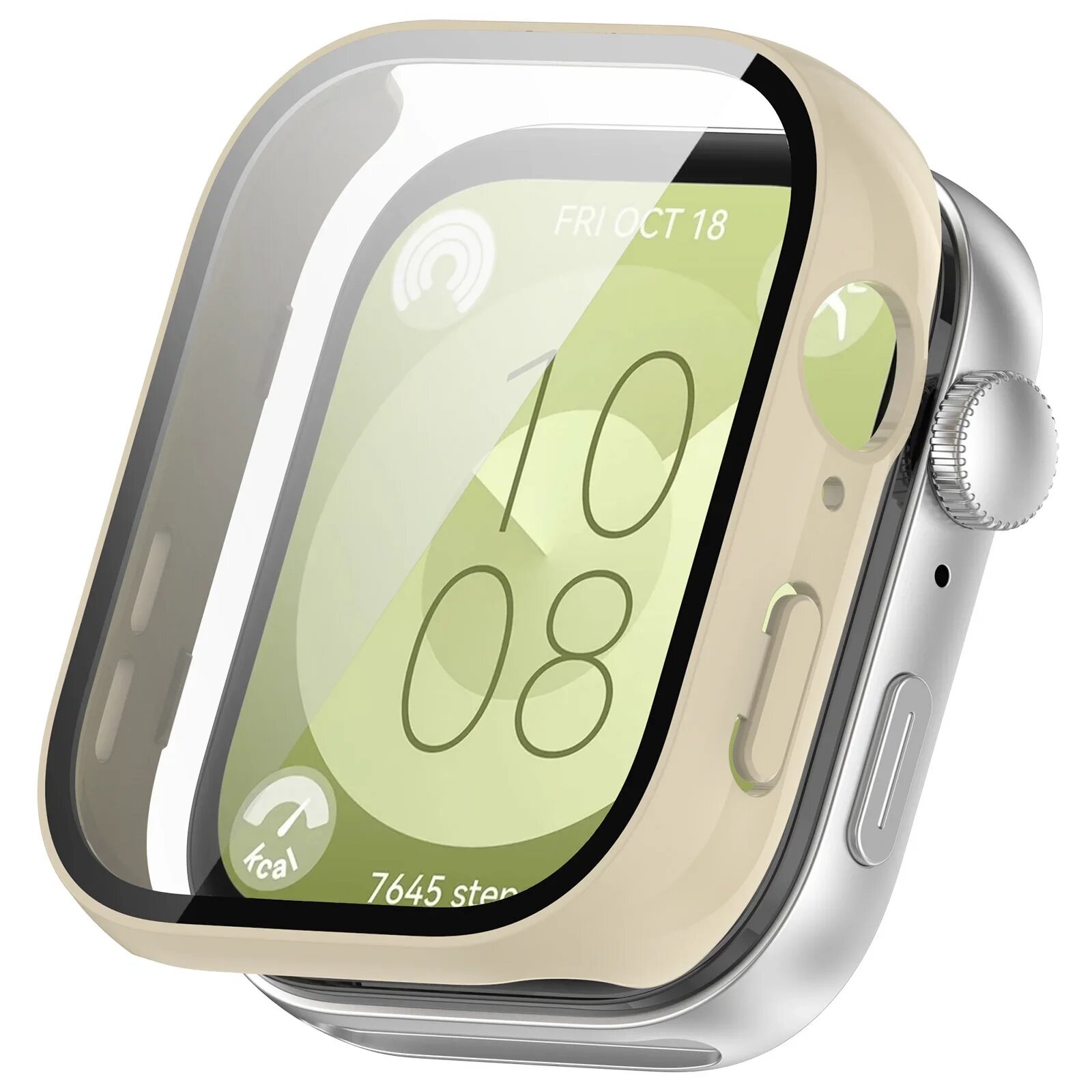 Чехол + стекло TAMISTER для Apple Watch Series 7, Бежевый