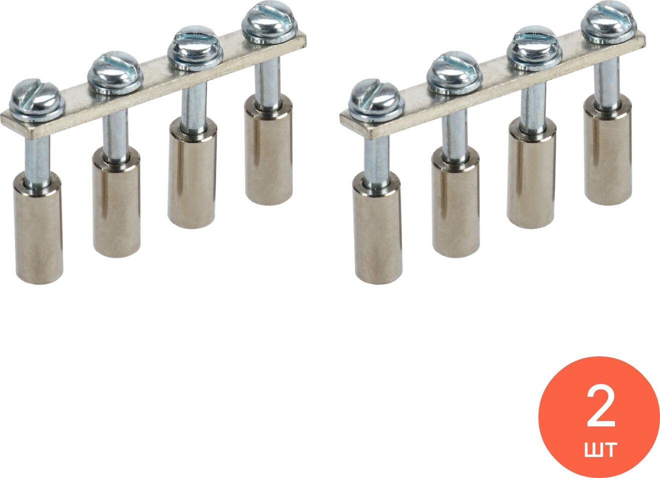 Перемычка для клеммной колодки IEK / ИЭК для CTS в сборе, 10мм2 4PIN, 57А, 1000В / электрика (комплект из 2 шт)