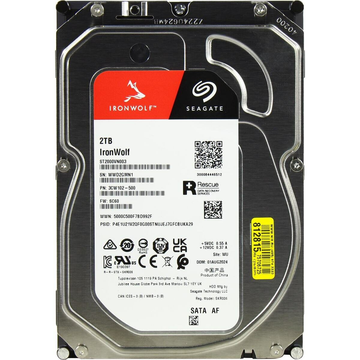 HDD 2 Tb SATA-III Seagate IronWolf 3.5"