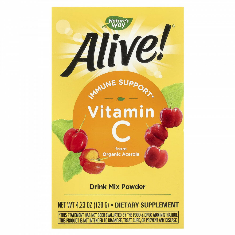Nature's Way, Alive, фруктовый источник витамина C, 120 г (4,23 унции)