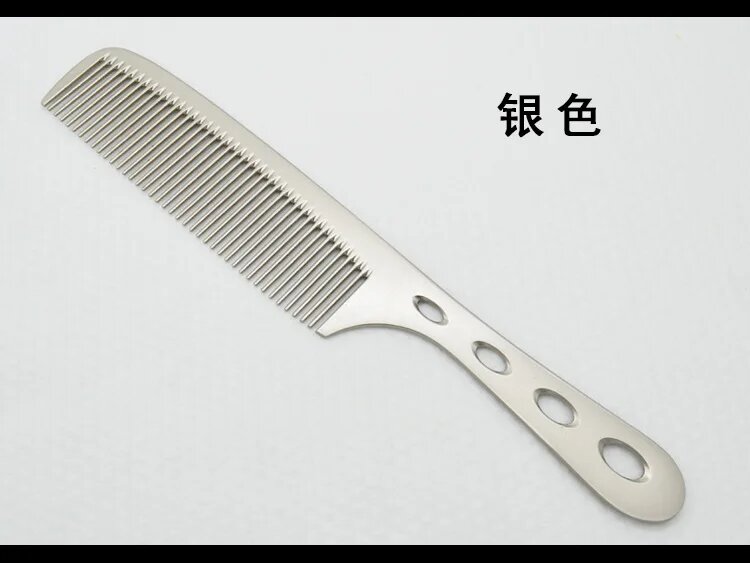 Профессиональная антистатическая алюминиевая расческа Silver