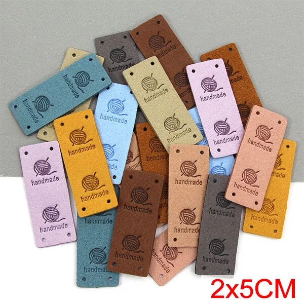 Кожаные этикетки для одежды 20 шт. 07