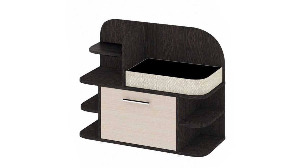 Обувница Тук Дуб молочный/ Венге Цаво 3354 NOW 80x33x64 см, коричневый Дом мебели для вас