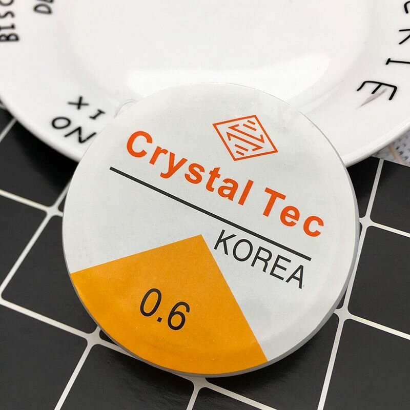 Леска/ нить резинка для браслетов, бисера 0,6 мм, прозрачная (2 шт в комплекте)