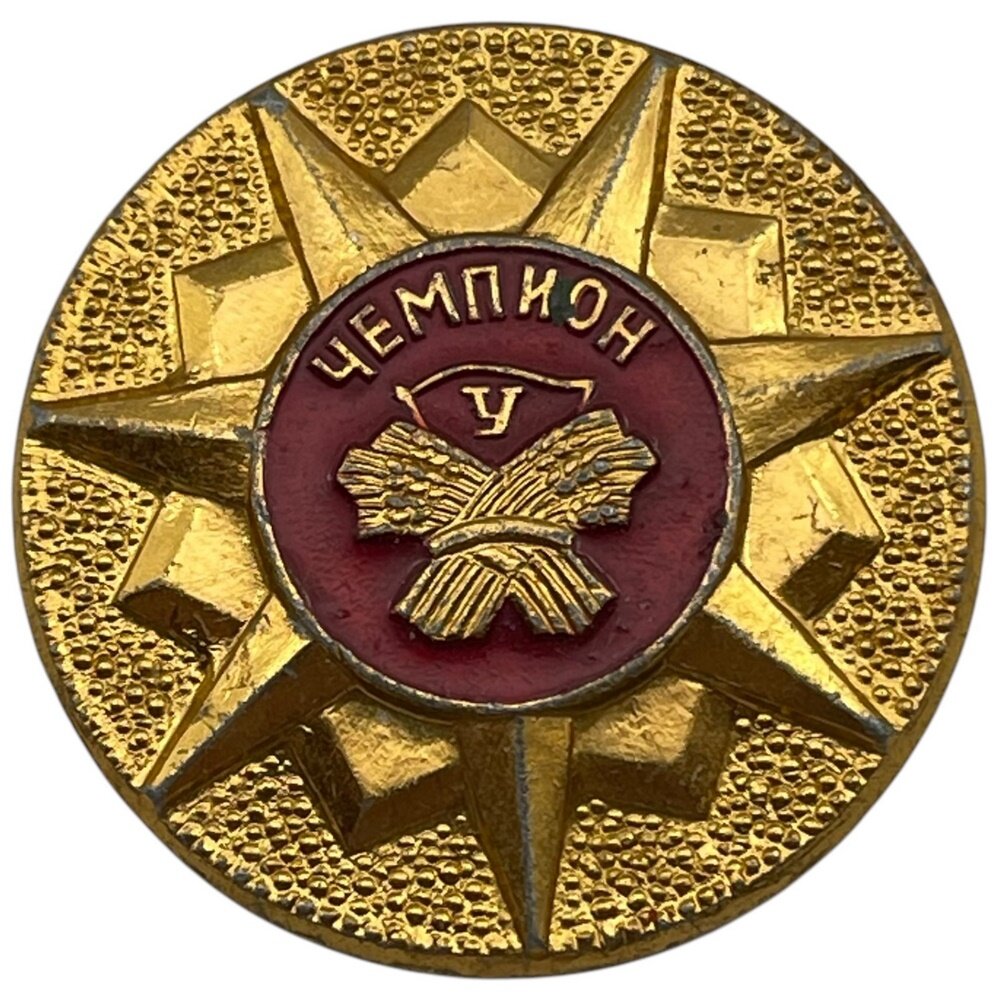 Знак "Областные соревнования ДСО Урожай РСФСР" чемпион, СССР 1981-1990 гг. (лот №2)