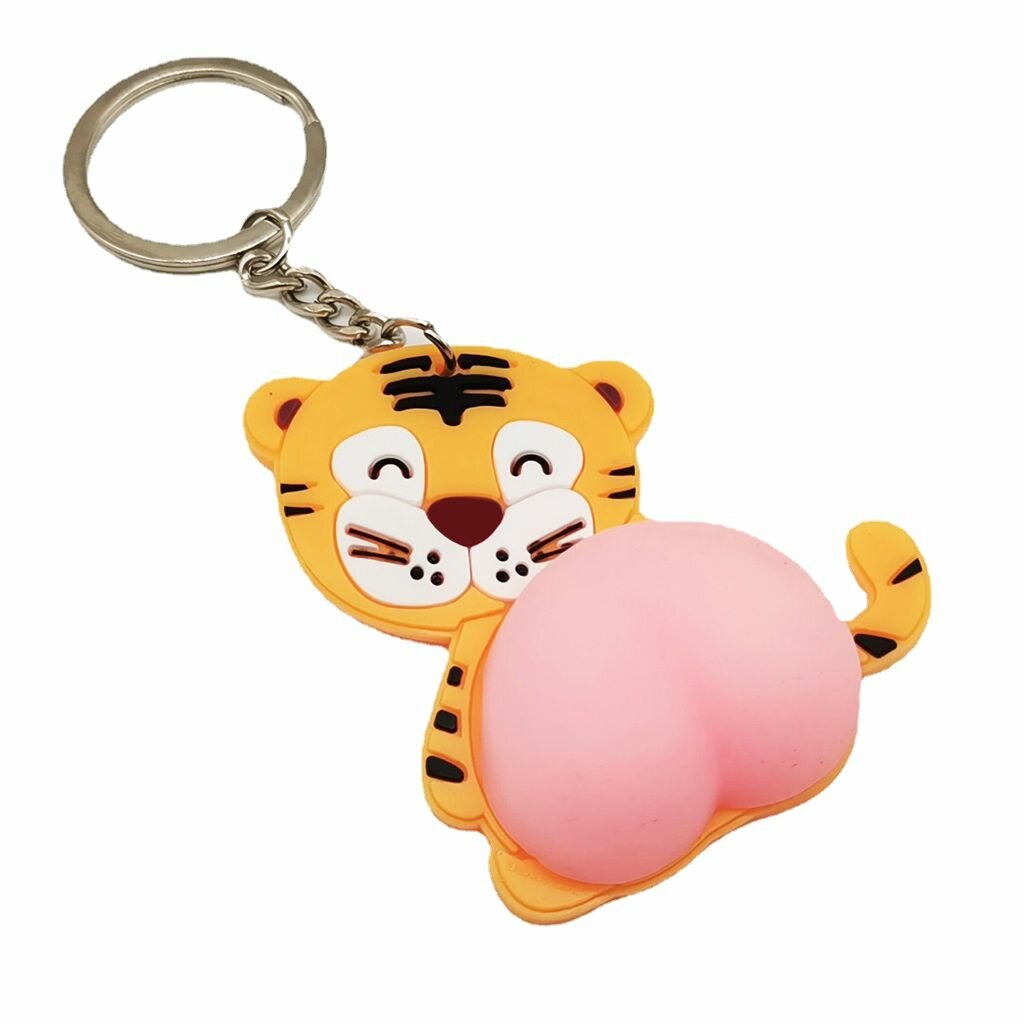 2-дюймовый брелок для рук, игрушка для сжимания задницы, забавный подарок, кольцо для ключей для релаксации, интерактивное снятие стресса для взрослых