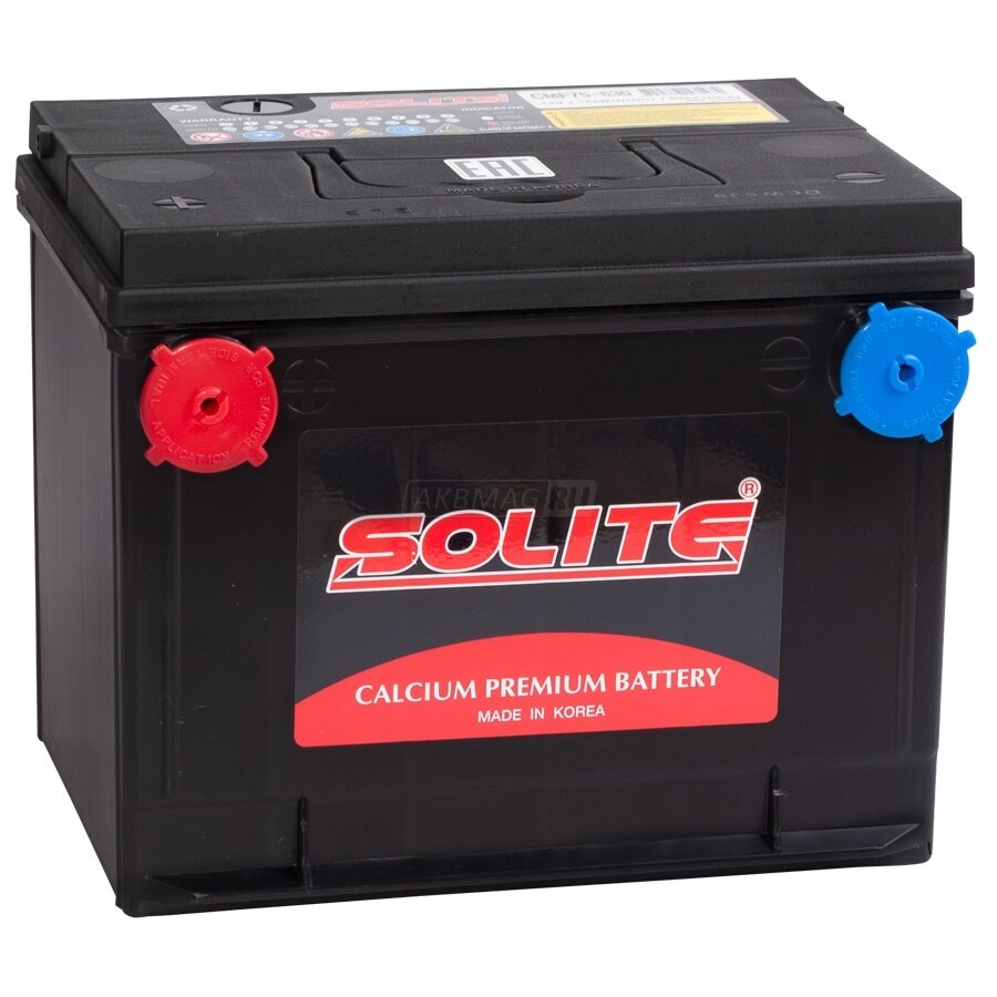 Аккумулятор Solite 75-650 (75L 630А 230x175x186) Боковые клеммы. п. п